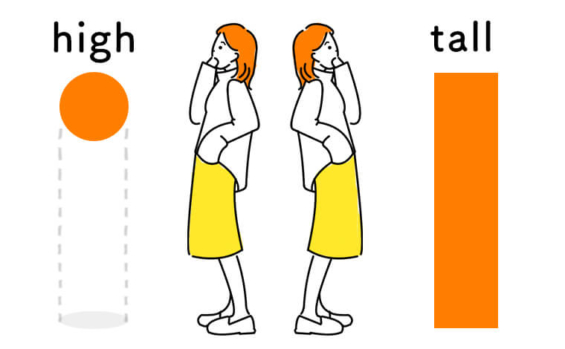 1分でわかる！highとtallの違いと正しい使い方 | ペラペラ部